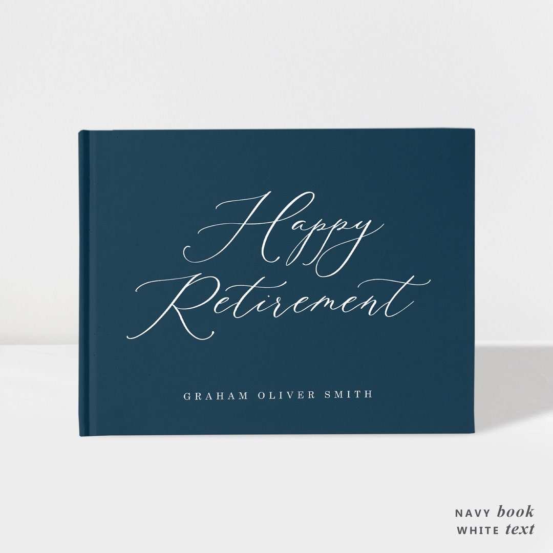 Retirement Party Guest Book | Retirement Gifts | Coastal Blue | 50 ...