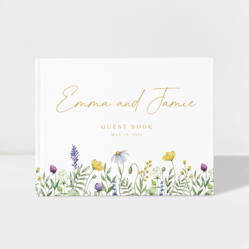 Personalized Wedding Guest Book, Garden Wedding Reception Sign in Album ...