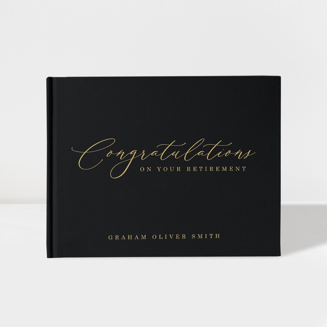 Personalized Retirement Guest Book, Colleague Farewell Party Well ...