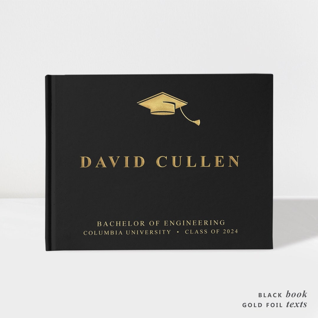 Graduation Guest Book Personalised | 50 Sheets of Paper | Color Choices ...