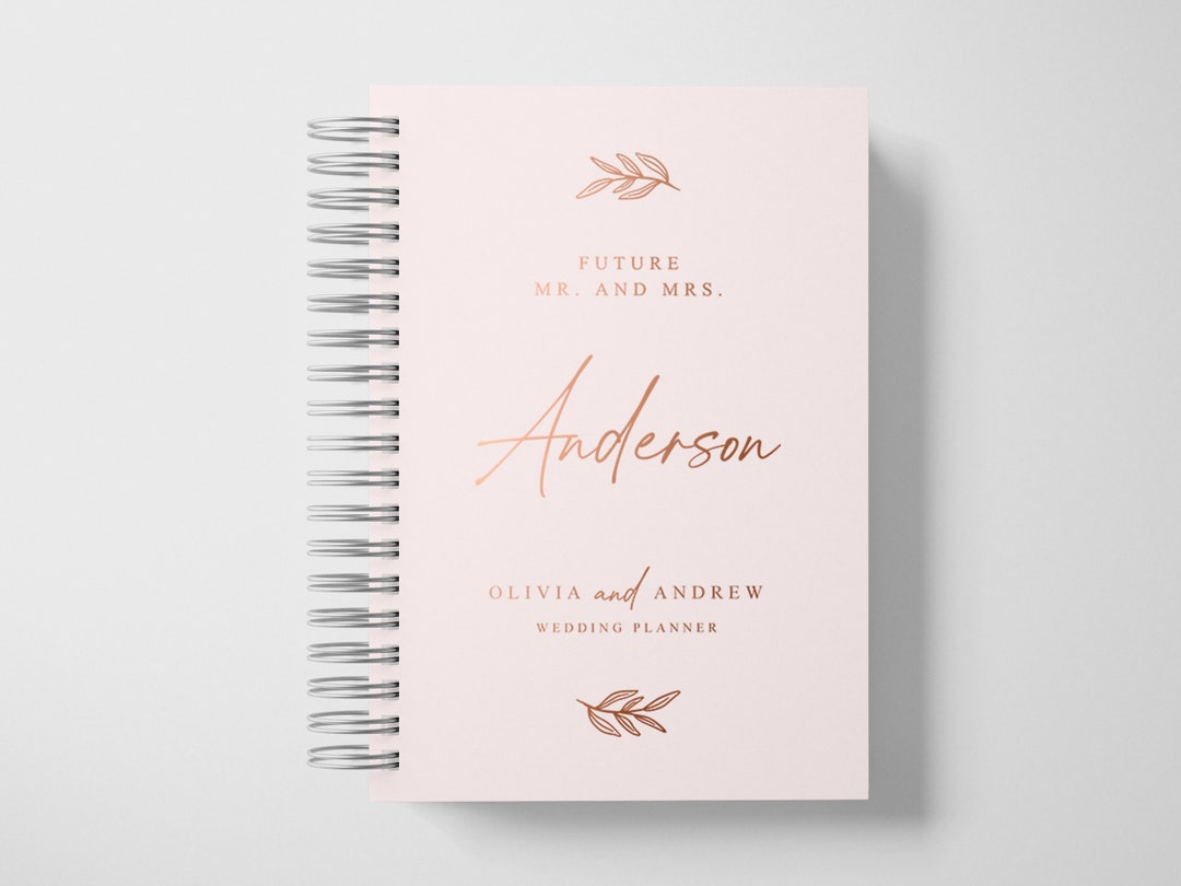 Wedding Planner Book Personalized | Engagement Gifts | Baby Pink and ...