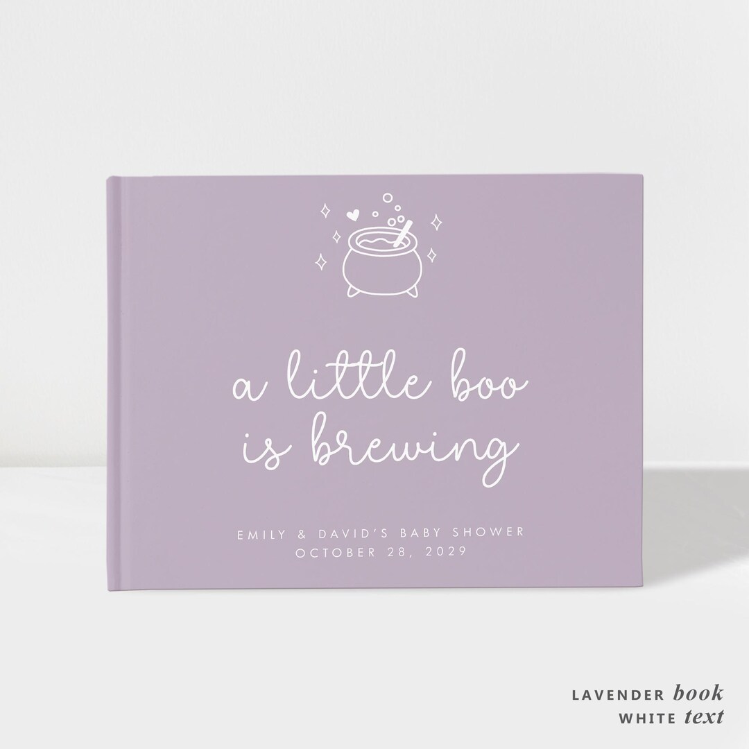 A Little Boo is Brewing Baby Shower Guest Book – Halloween Theme ...