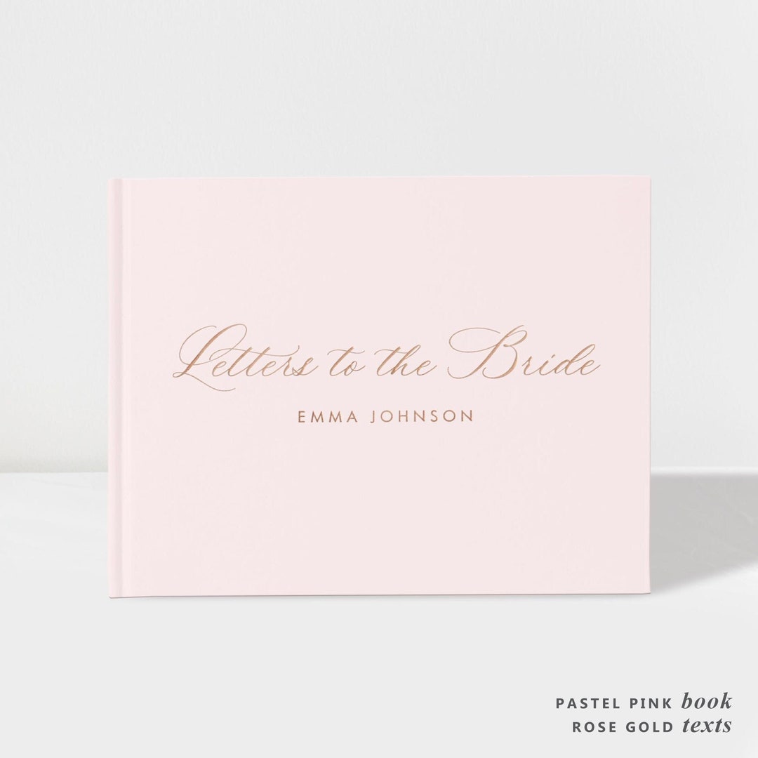Letters to the Bride Book Bridal Shower Book Pastel Pink - Etsy