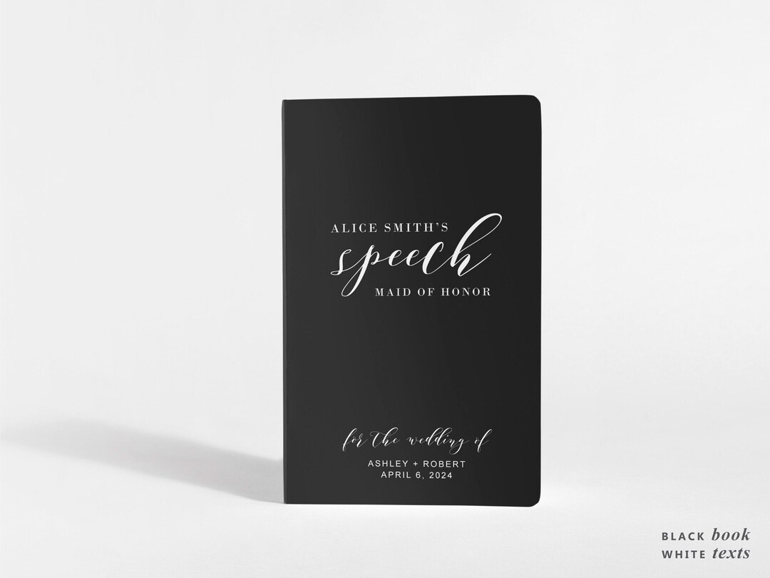 Wedding Speech Book | Maid of Honor Speech | Best Man Speech | Black ...