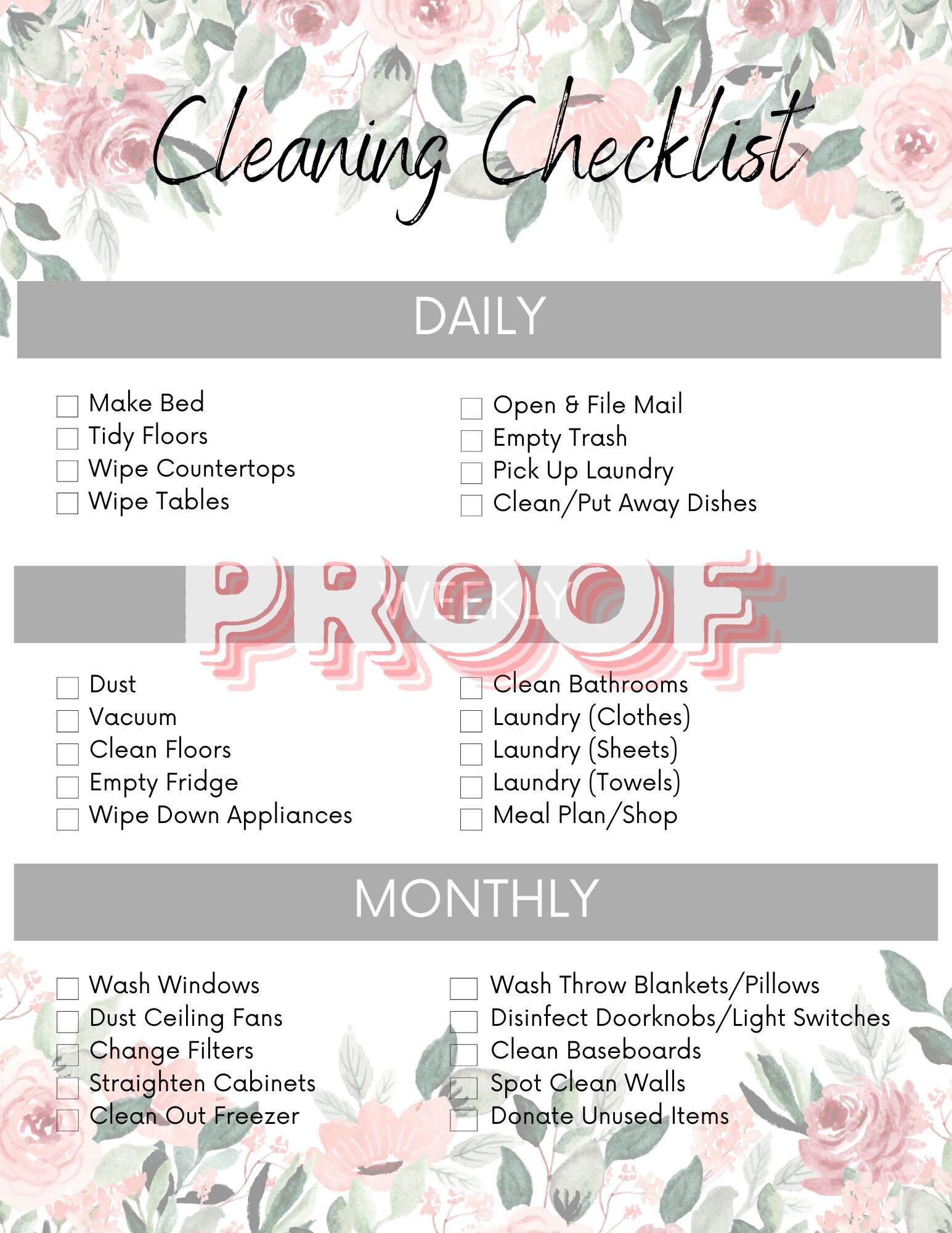 Custom Checklist - Etsy