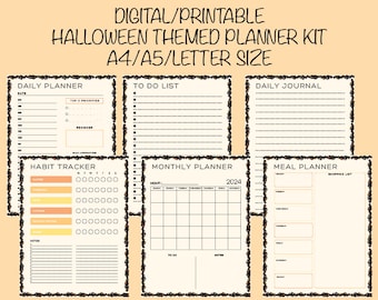 Halloween Themed Planner Template - Etsy