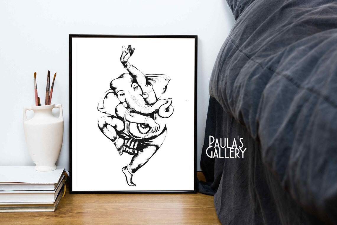 Ganesha Print, Ganesh Wall Art, Hindu God Printable, Lord Ganesha Large ...