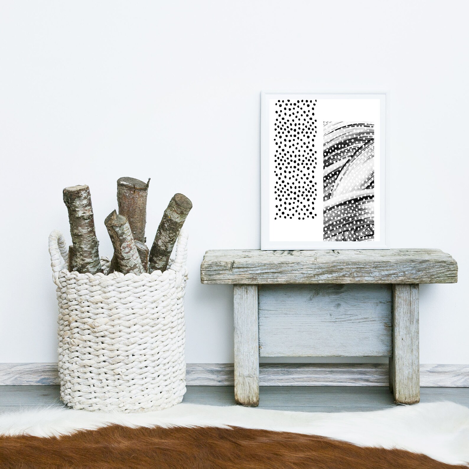 Abstract Minimalist Scandinavian Print Poster Wall Art Black - Etsy