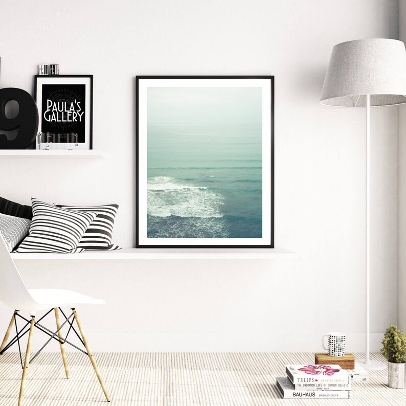 Green Ocean Print Relaxing Sea Poster Coastal Wall Art - Etsy