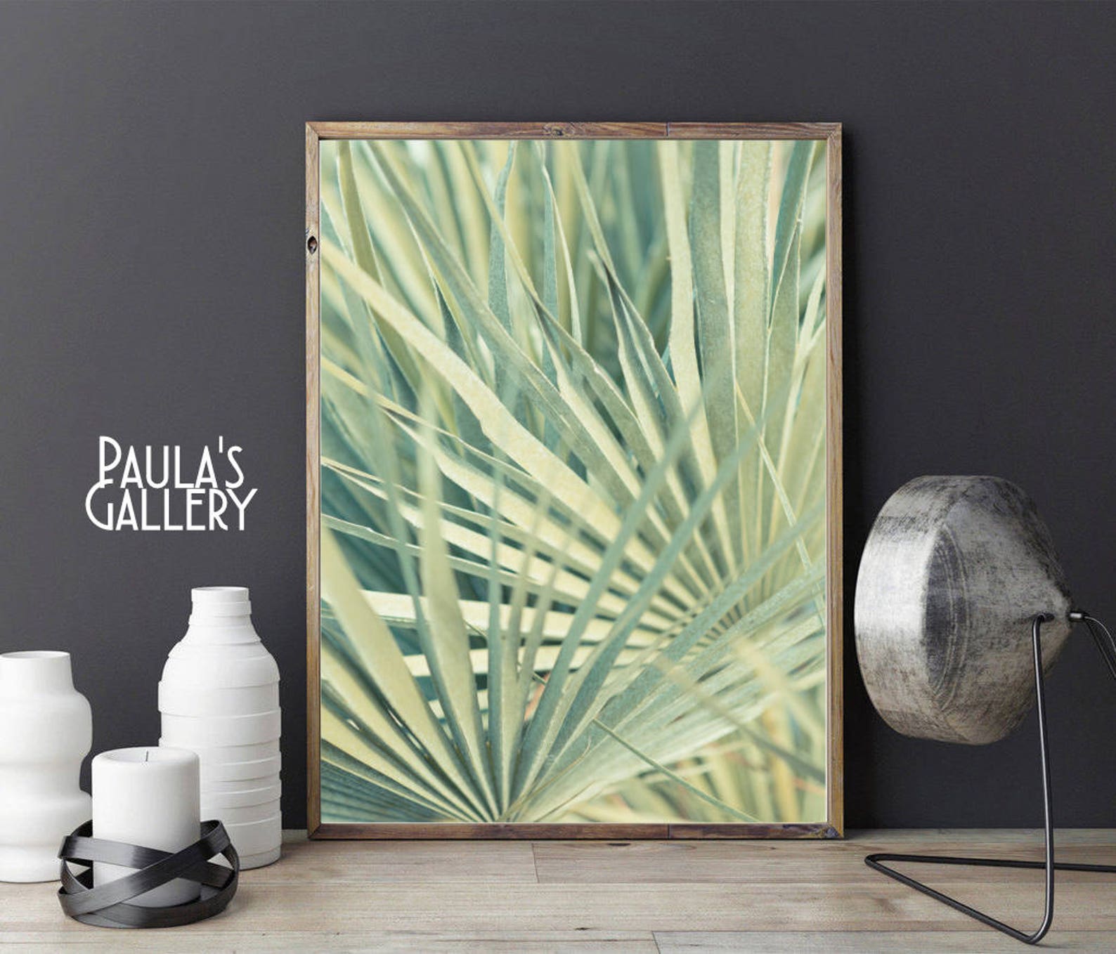 Green Tropical Palm Leaves Poster Print Wall Art Leaf Digital - Etsy