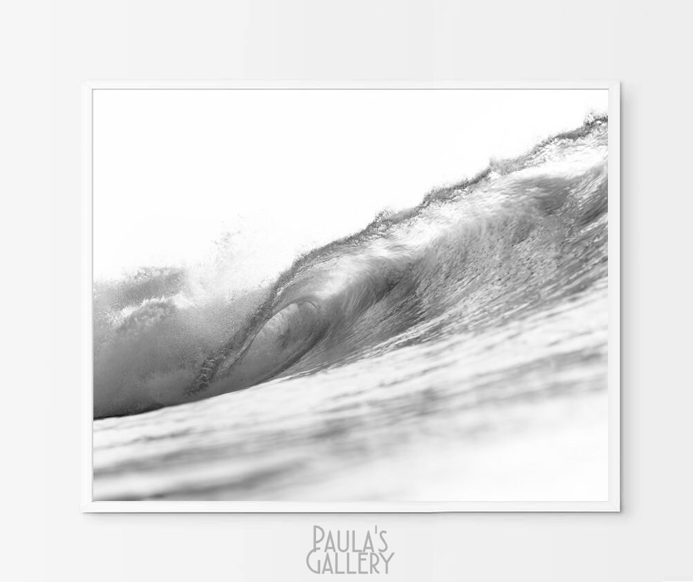 Set of 6 Wave Prints Surf Photography Wall Art Ocean Poster - Etsy