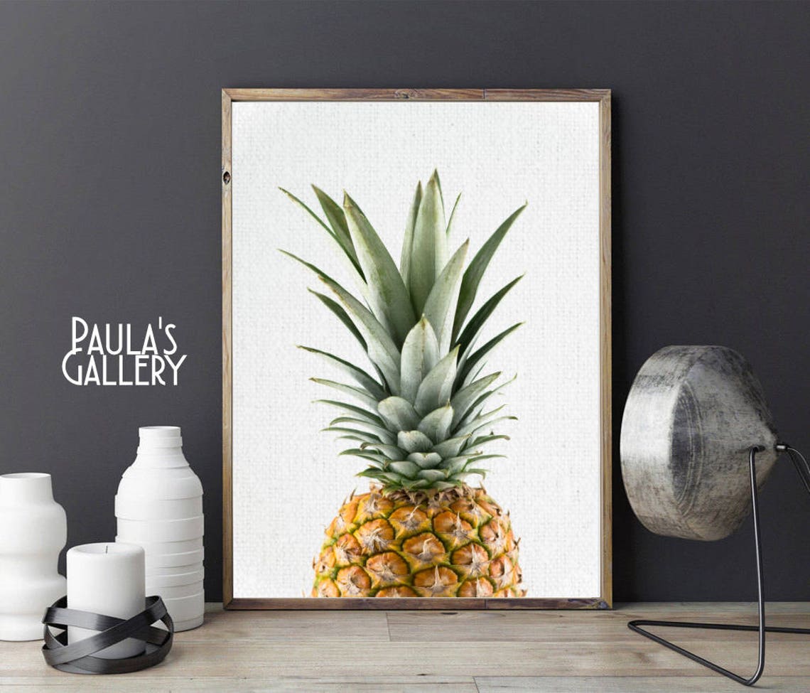 Pineapple Print Pineapple Wall Art Tropical Poster Large - Etsy