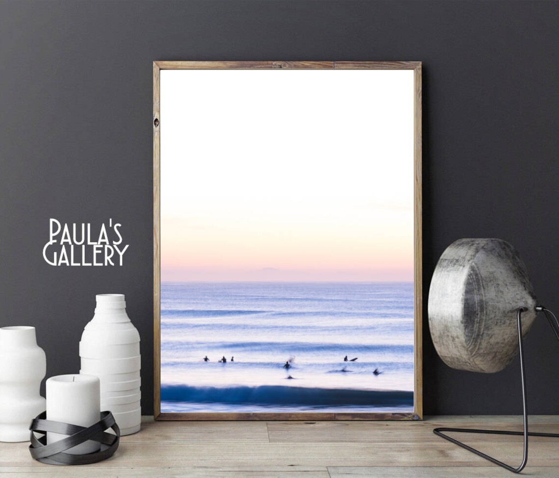 Surf Print Wall Art Ocean Waves Sunset Photography Poster - Etsy