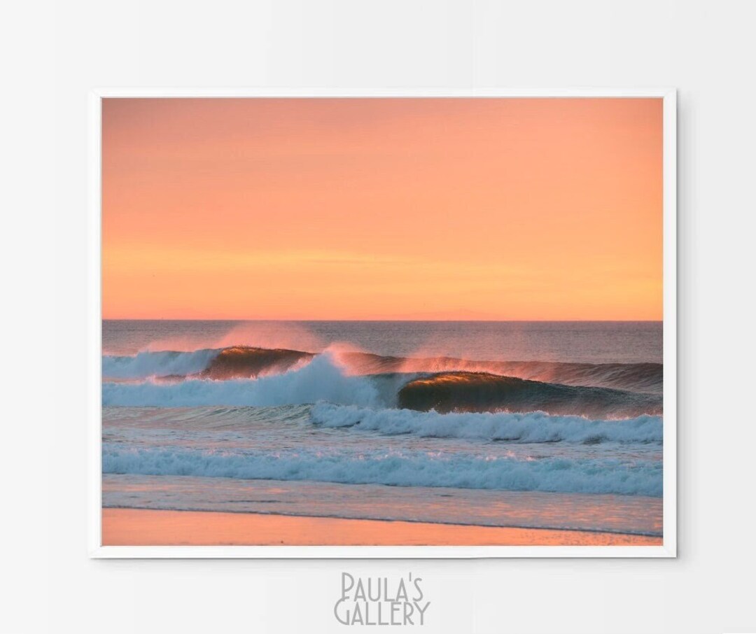 Surf Art, Sunset Ocean Photography, Waves Print, Surf Printable, Surf ...