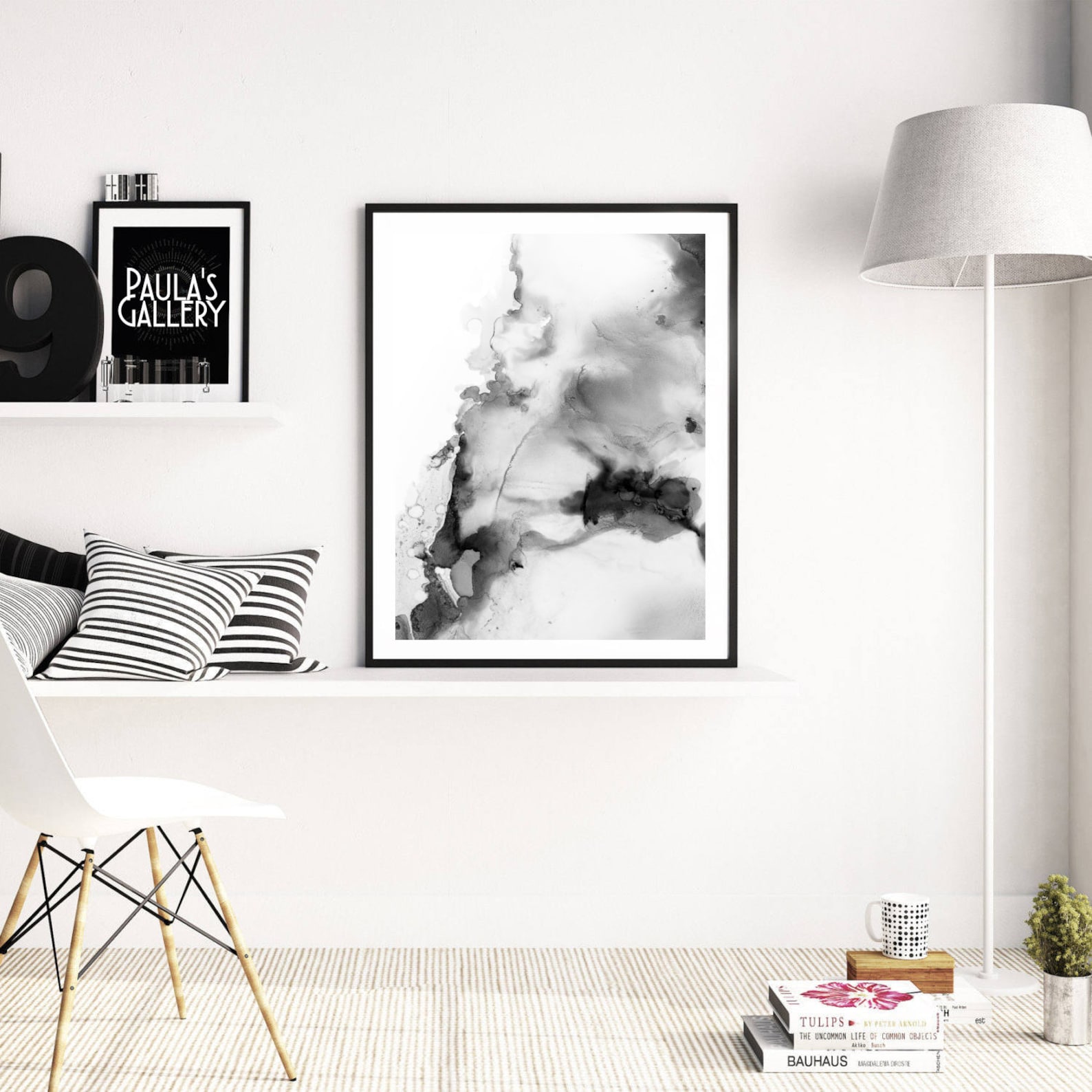 Ink Black White Abstract Print Abstract Ink Painting BW - Etsy