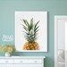 Pineapple Print, Pineapple Wall Art, Tropical Poster, Large Fruit ...