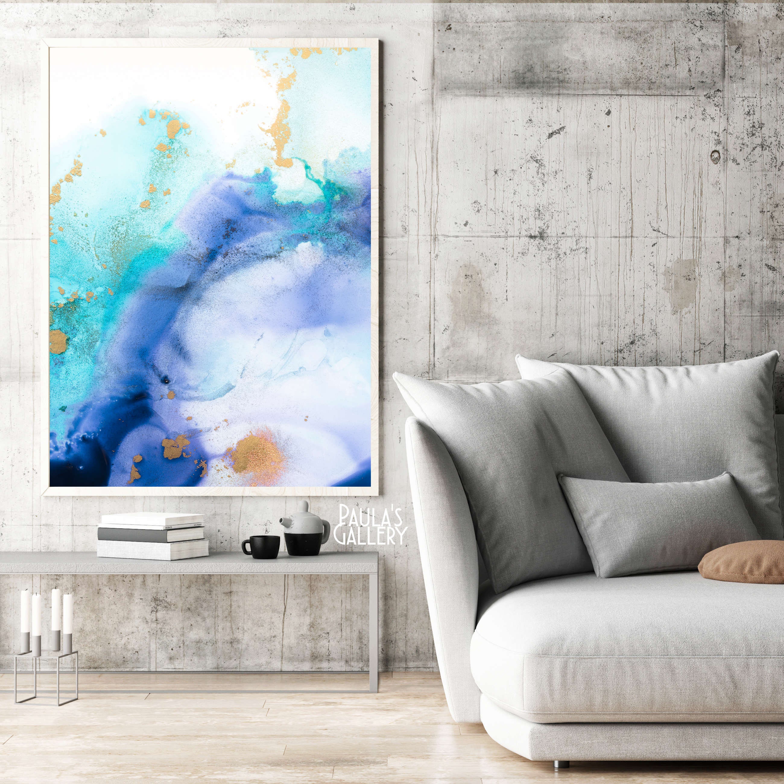 Alcohol Ink Art Blue Alcohol Ink Print Blue Watercolor - Etsy