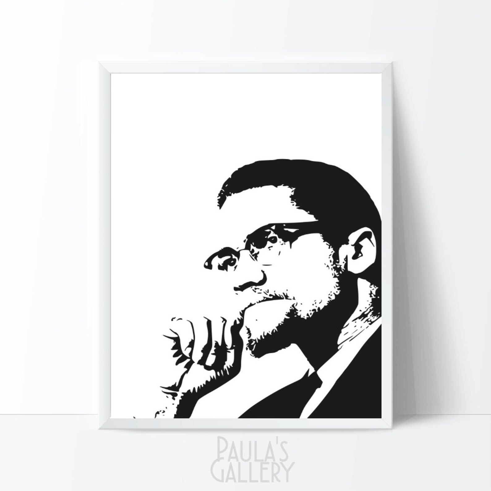 Malcolm X Poster Print Celebrity Wall Art Civil Rights | Etsy