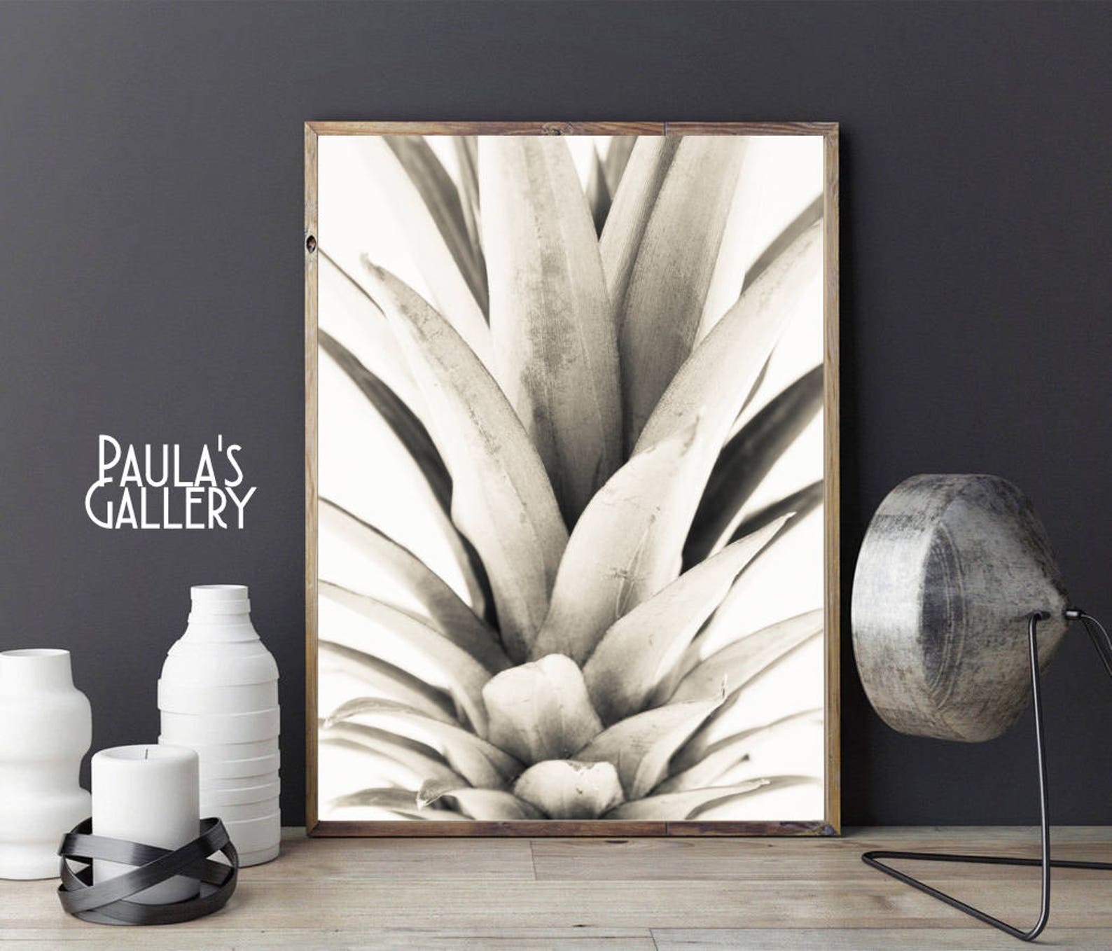 Pineapple Print Poster,tropical Printable Wall Art,black White Home ...