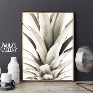 Pineapple Print Poster,tropical Printable Wall Art,black White Home ...