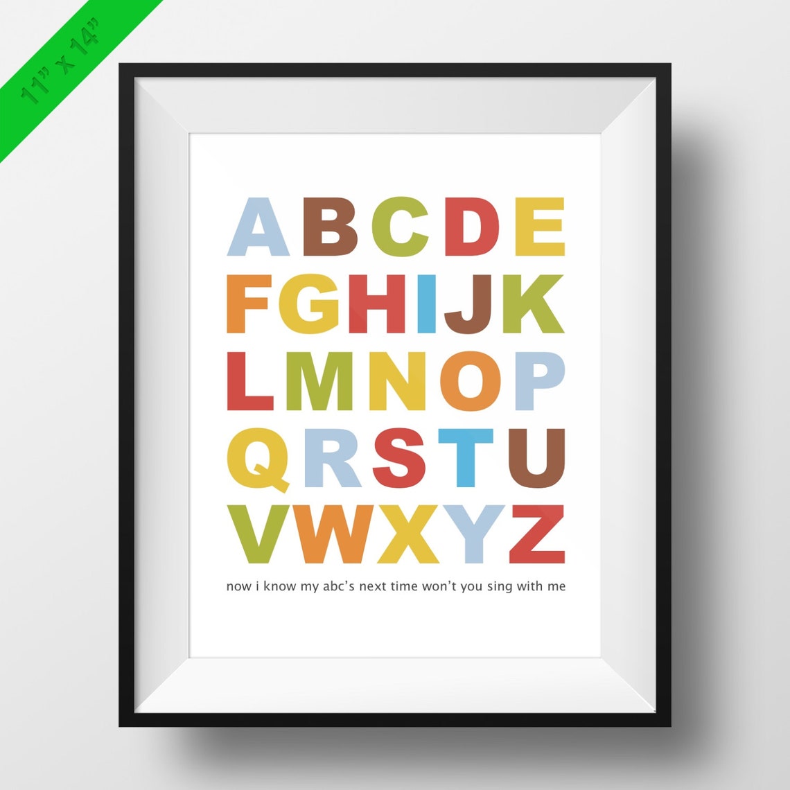 Alphabet • Now I Know My Abc's • Children's Playroom Printable Poster ...