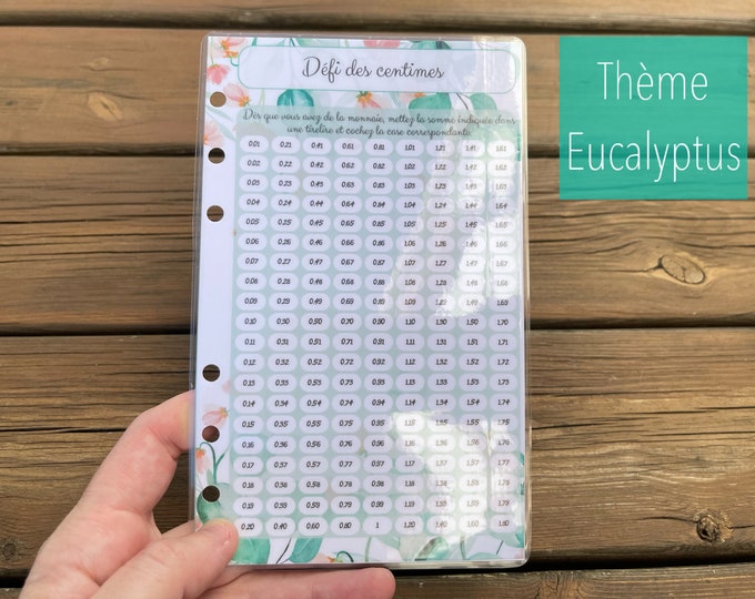 Tracker défi des centimes recto/verso pour classeur budgétaire - Etsy ...
