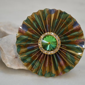 Art Paper Brooch, Paper Brooch, Origami Brooch, Paper Pin, Artistic ...