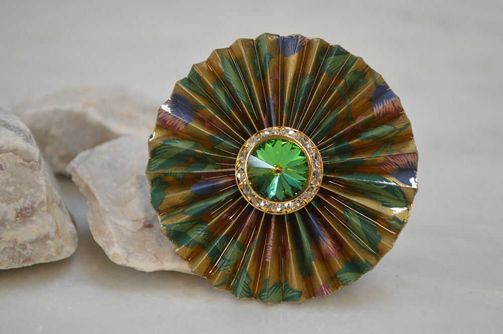 Art Paper Brooch, Paper Brooch, Origami Brooch, Paper Pin, Artistic ...