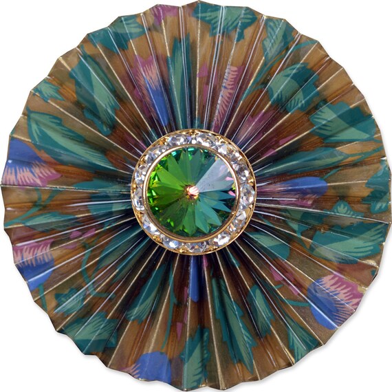 Art Paper Brooch Paper Brooch Origami Brooch Paper Pin - Etsy