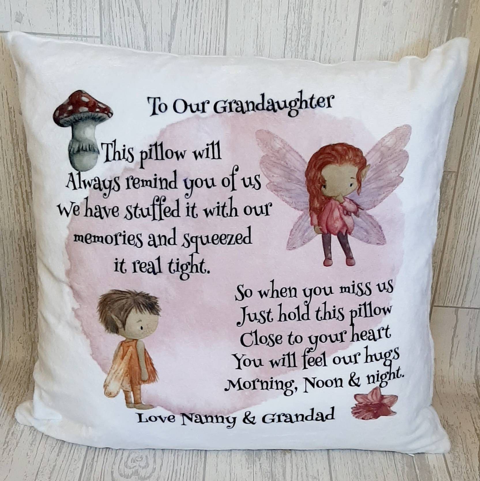 Missing You Cushion. Granddaughter Grandson Squeeze Me Cushion Pillow ...