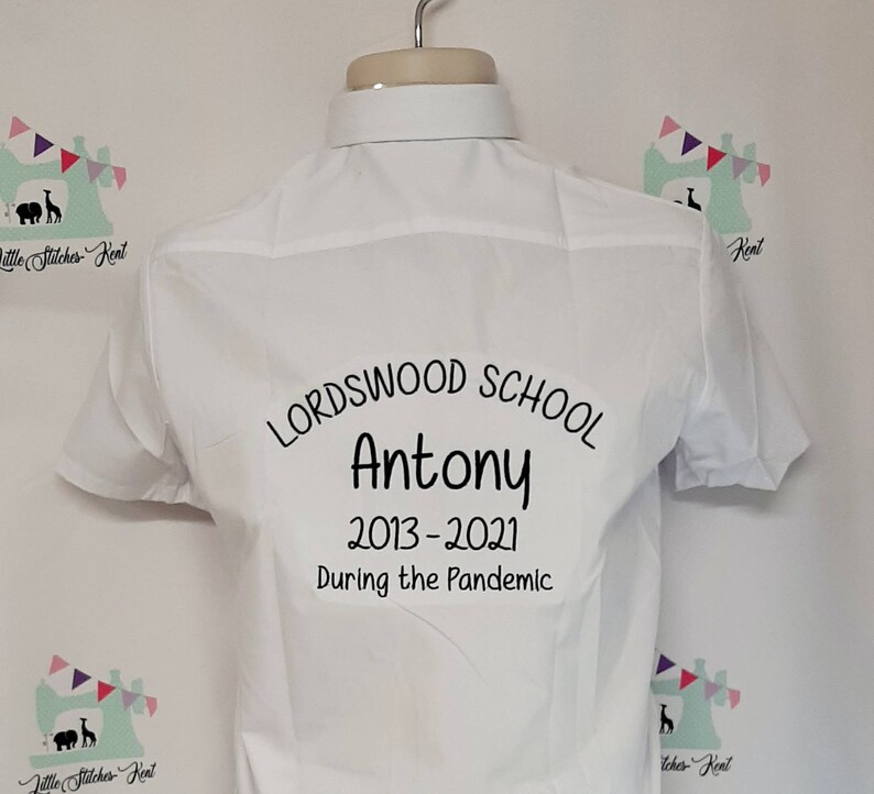 Leavers Shirt Embroidered Momento Shirt Signing Last Day at - Etsy UK