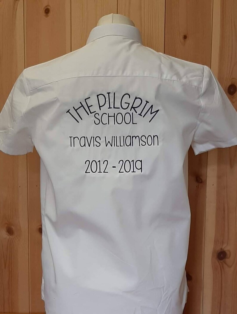 Leavers Shirt Embroidered Momento Shirt Signing Last Day at - Etsy UK