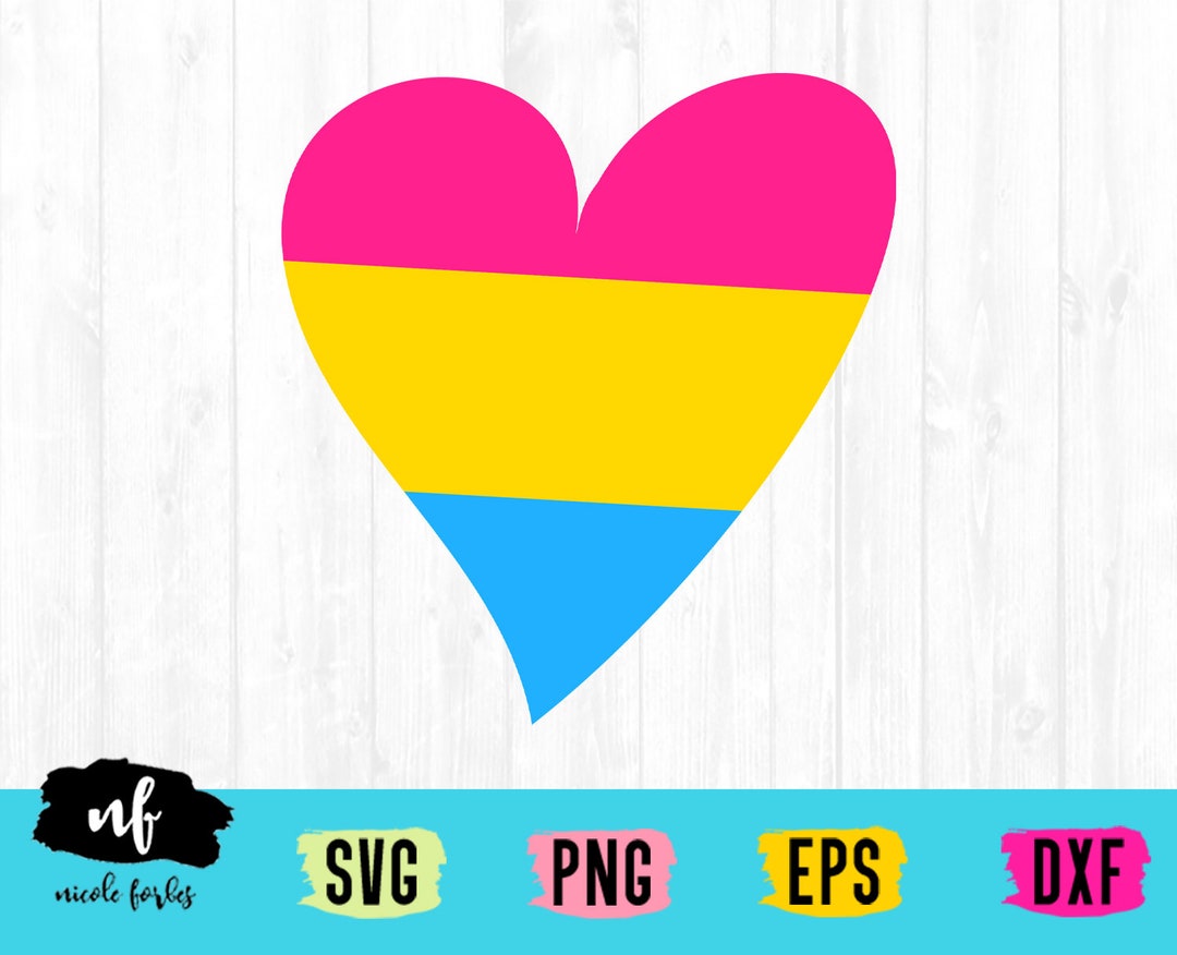 Pan Pride Heart SVG Cut File - Etsy