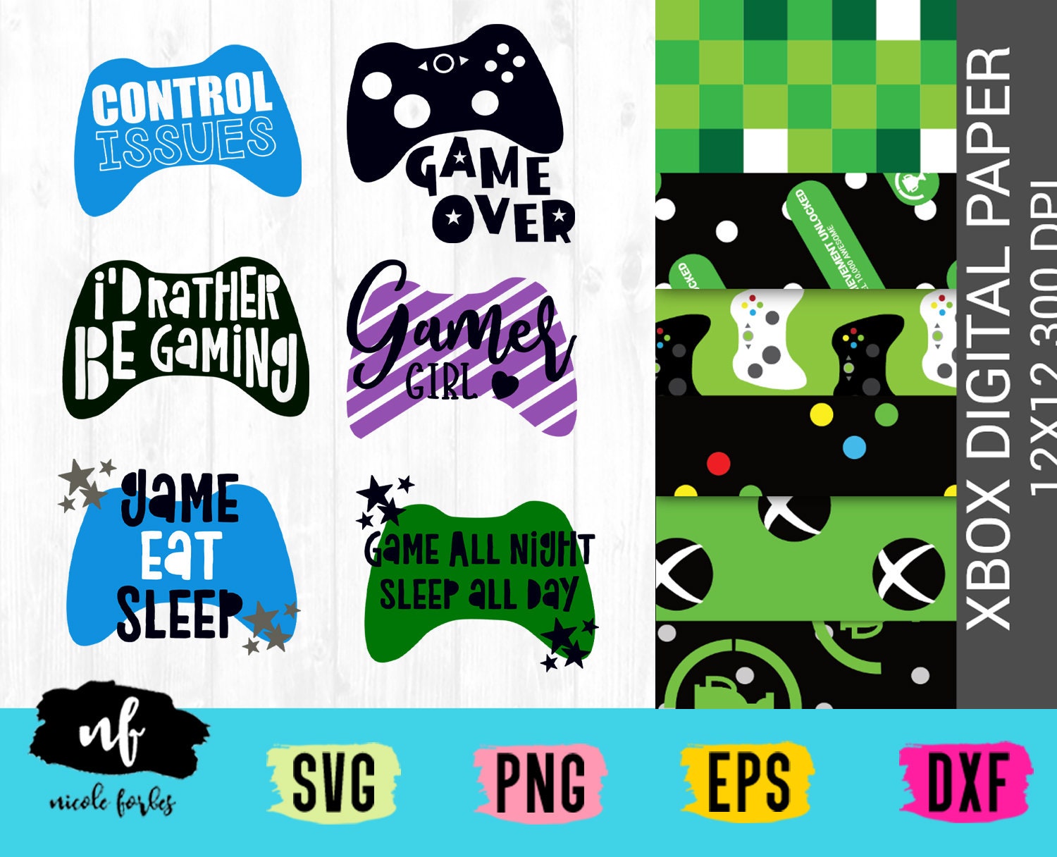 Xbox Gamer SVG Bundle Video Game Svg Boy Svg Controller | Etsy