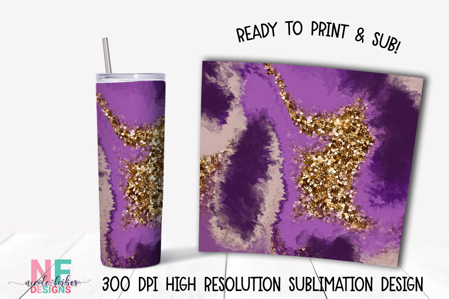 Geode & Glitter Sublimation Tumbler Bundle - Etsy