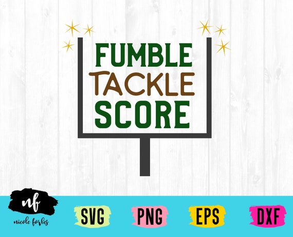 Fumble Tackle Score SVG Cut File | Etsy