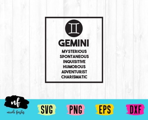 Gemini SVG Cut File - Etsy