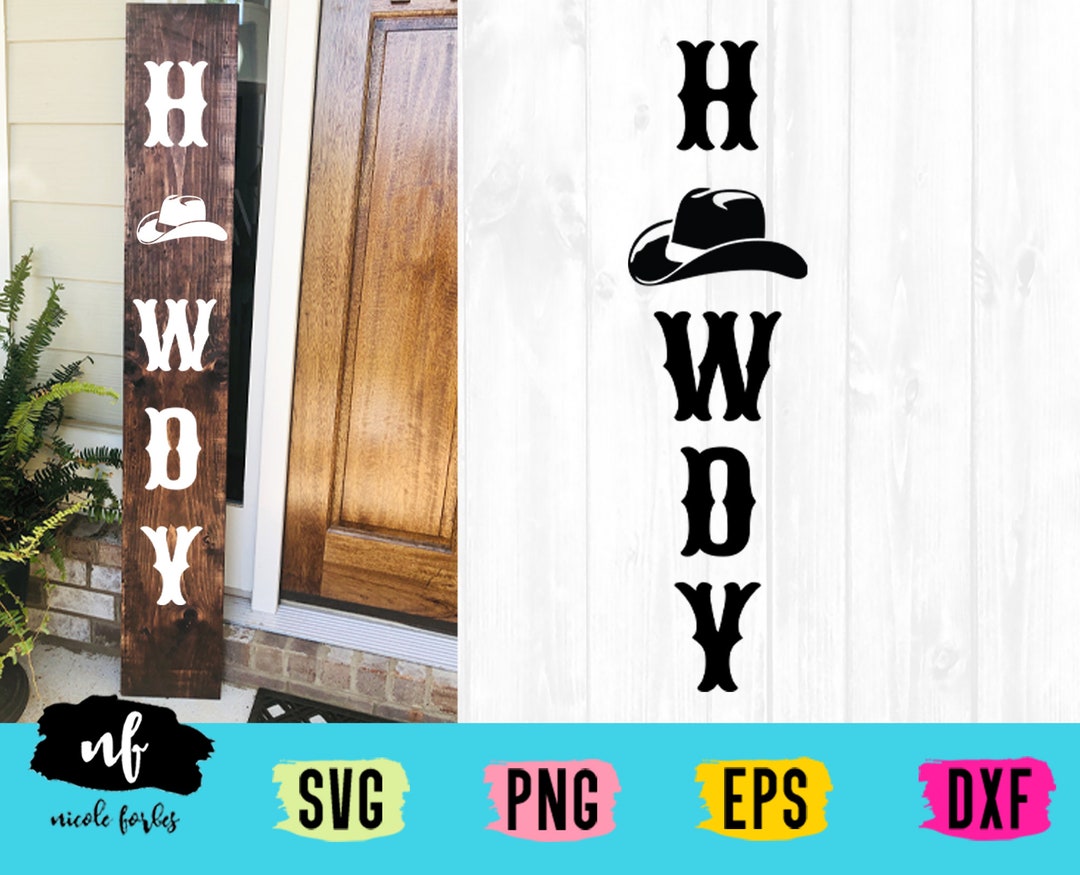 Howdy Door Sign SVG, Country Sign, Welcome Sign, Porch Sign, Western ...