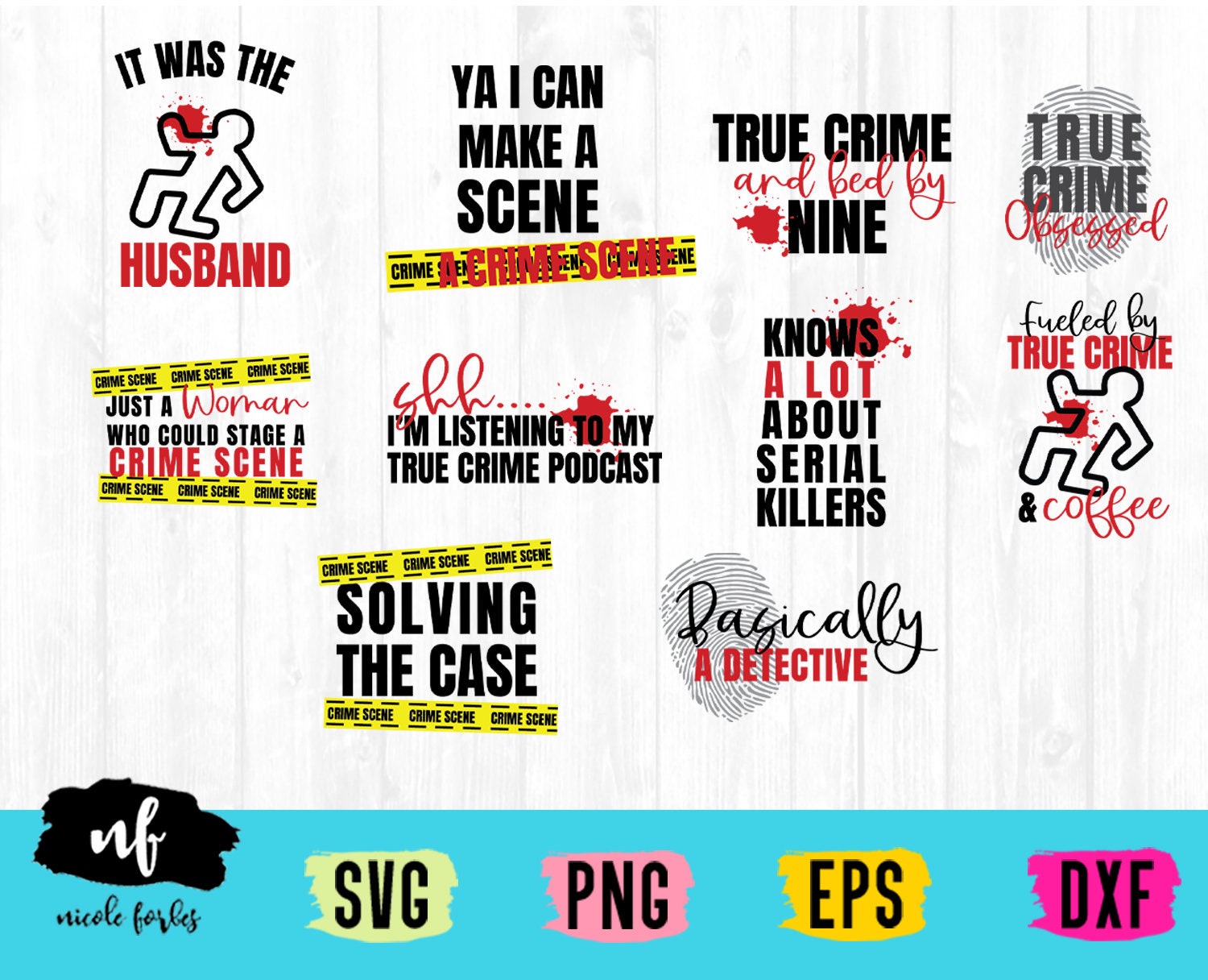 True Crime SVG Bundle Crime Junkie Svg Podacast Svg Murder - Etsy Finland