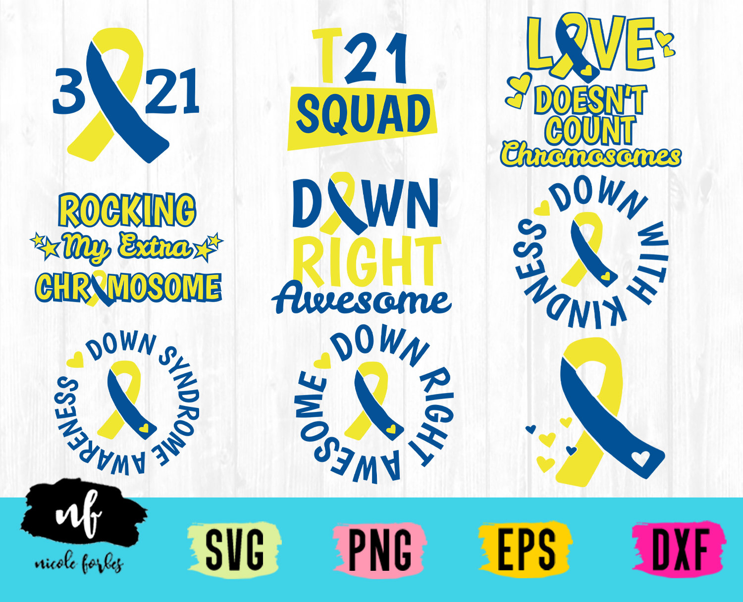 Down Syndrome Awareness Day SVG Bundle Awareness Svg T21 Svg - Etsy