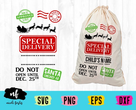 Santa Sack Cut File | Etsy