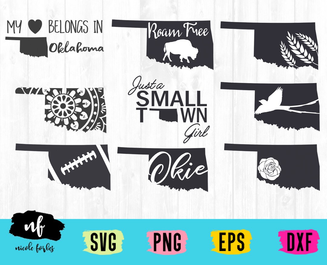 Oklahoma SVG File Bundle - Etsy