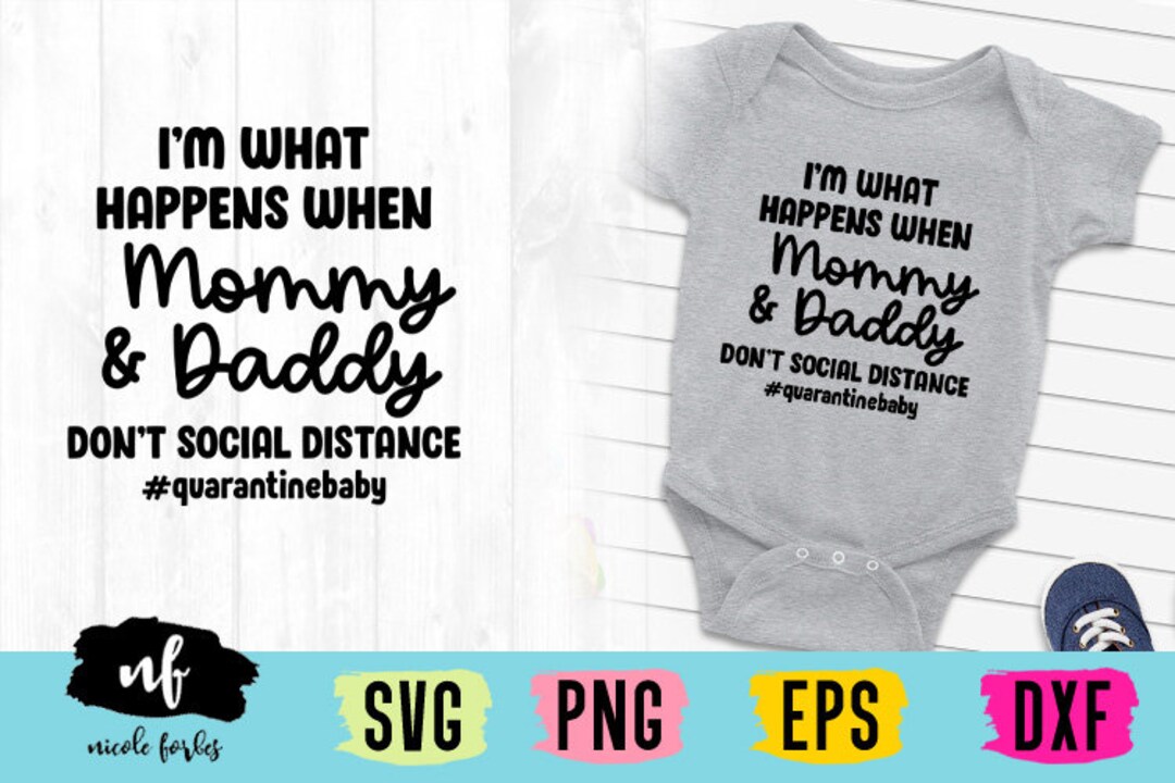 Quarantine Baby Onsie Cricut, Silhouette SVG Cut File - Etsy
