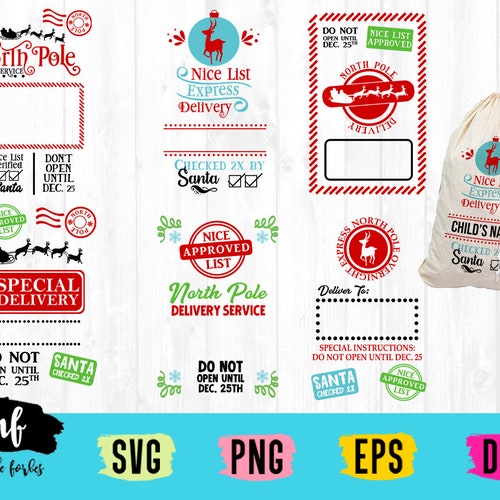 Santa Sack SVG File Bundle Vol. 2 DIY Distressed Pattern Ideas - Etsy