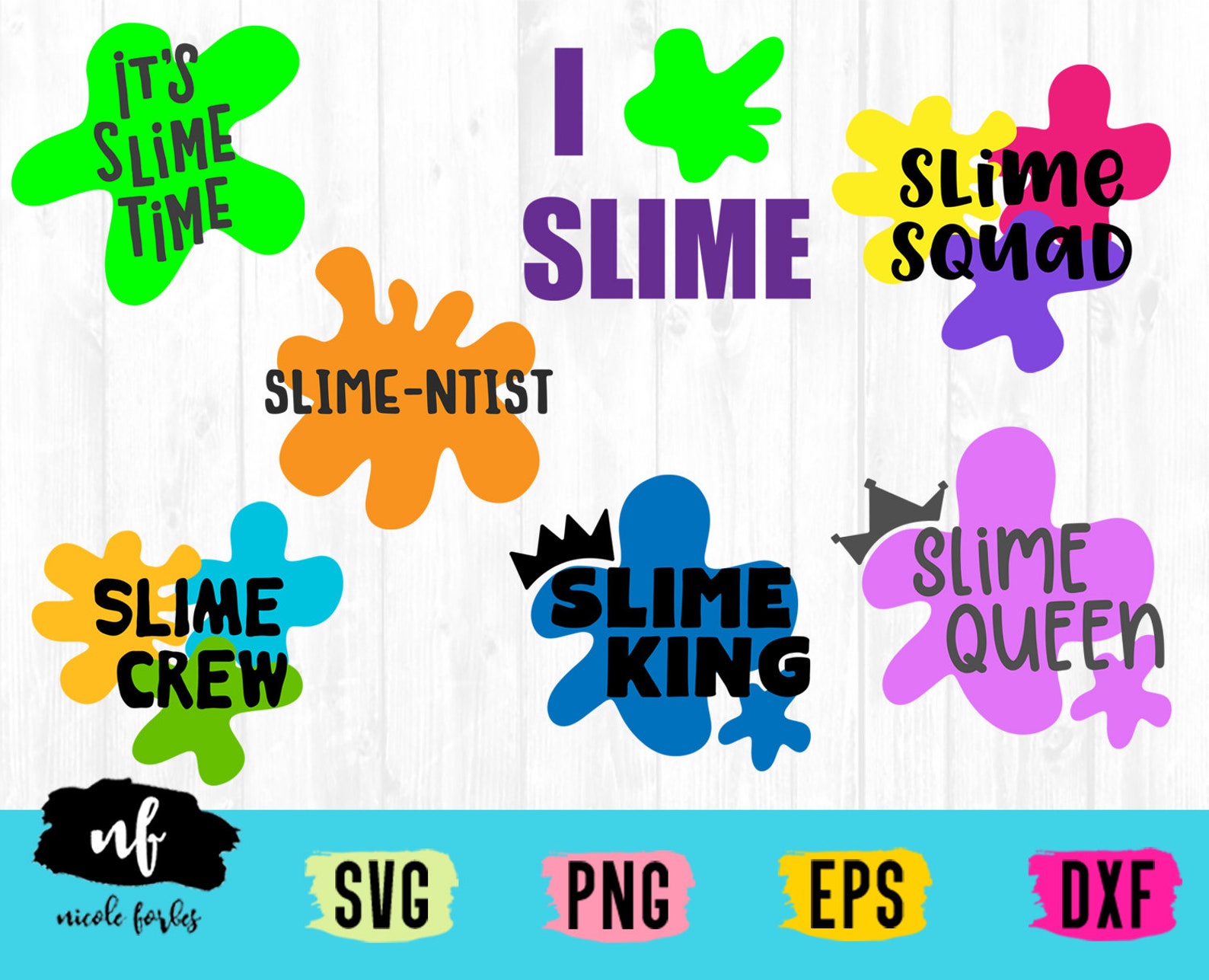 Slime SVG Bundle | Etsy