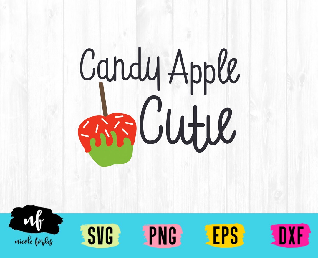 Candy Apple Cutie SVG Cut File - Etsy