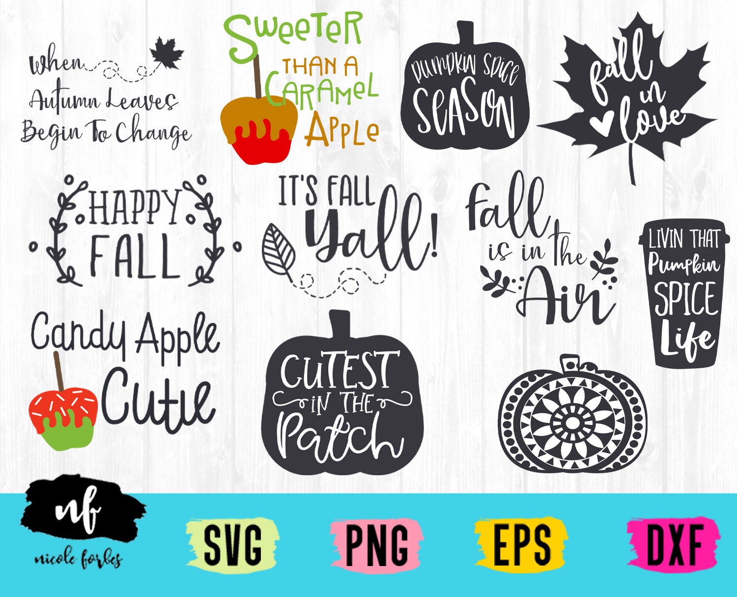 Fall SVG Bundle - Etsy