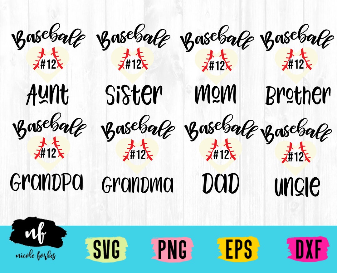 Baseball Family SVG Bundle, Sport Svg, Mom Svg, Bat Svg, Summer Svg ...