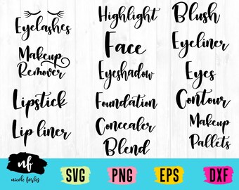 Makeup Svg Bundle Lipstick Svg Mascara Svg Nail Polish Svg - Etsy