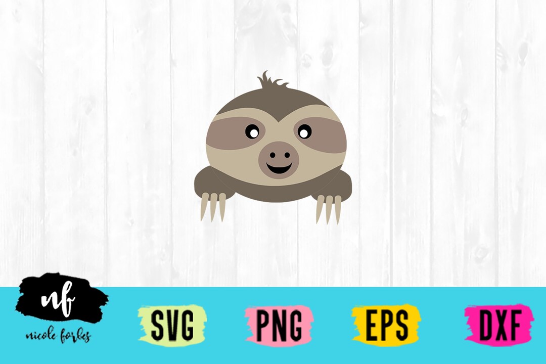 Pocket Sloth SVG Cut File, Cute Svg, Animal, Lazy Svg, Layered Svg, Eps ...